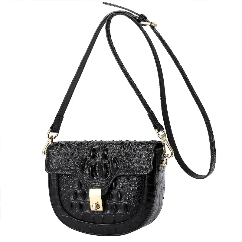 New Women Luxury Small Round Bag Genuine Leather Fashion Cozy Single ...