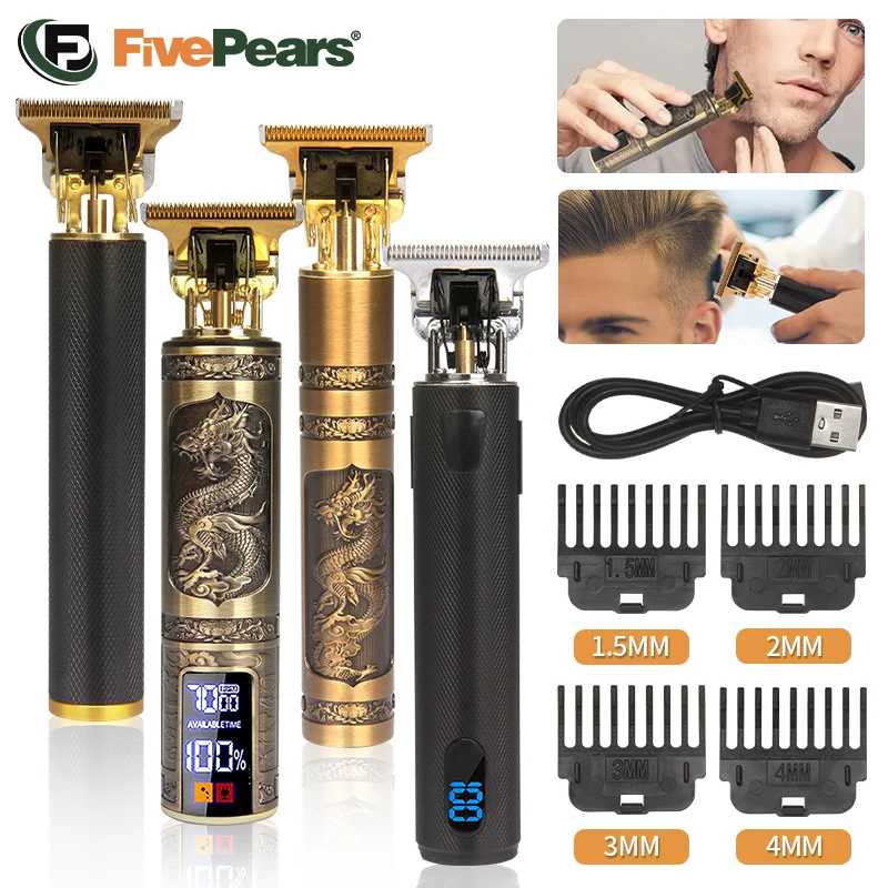 FivePears-Professional-Haircut-Machine-0-mm-T9-Vintage-Beard-Trimmer ...