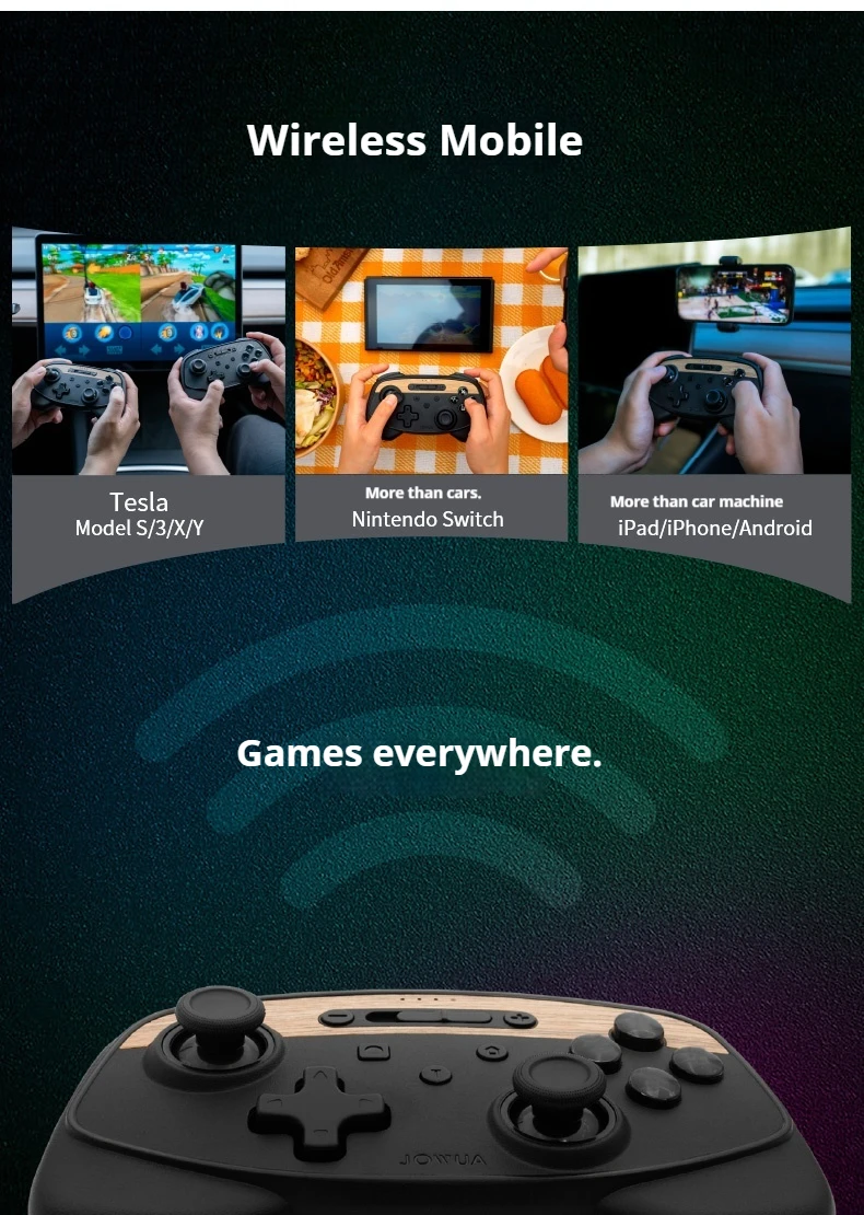 2024 Jowua Game Controllerr Tesla Model Yxs3 Wireless Bluetooth Gamepad ...