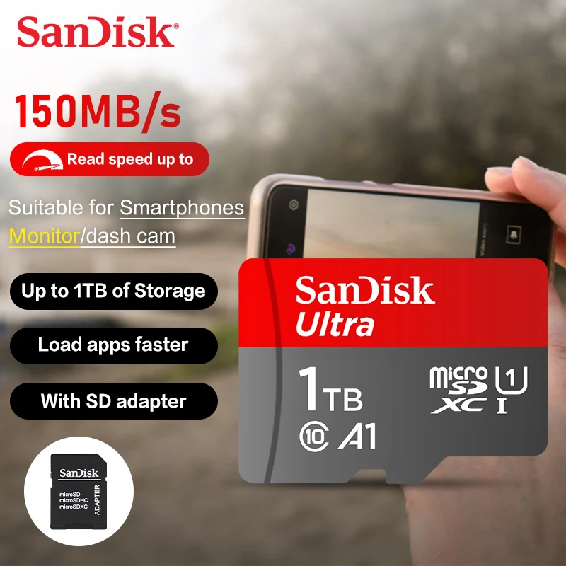 SanDisk-A1-MicroSD-Card-U1-C10-Ultra-MicroSDXC-Read-Speed-up-to-150MB-S ...
