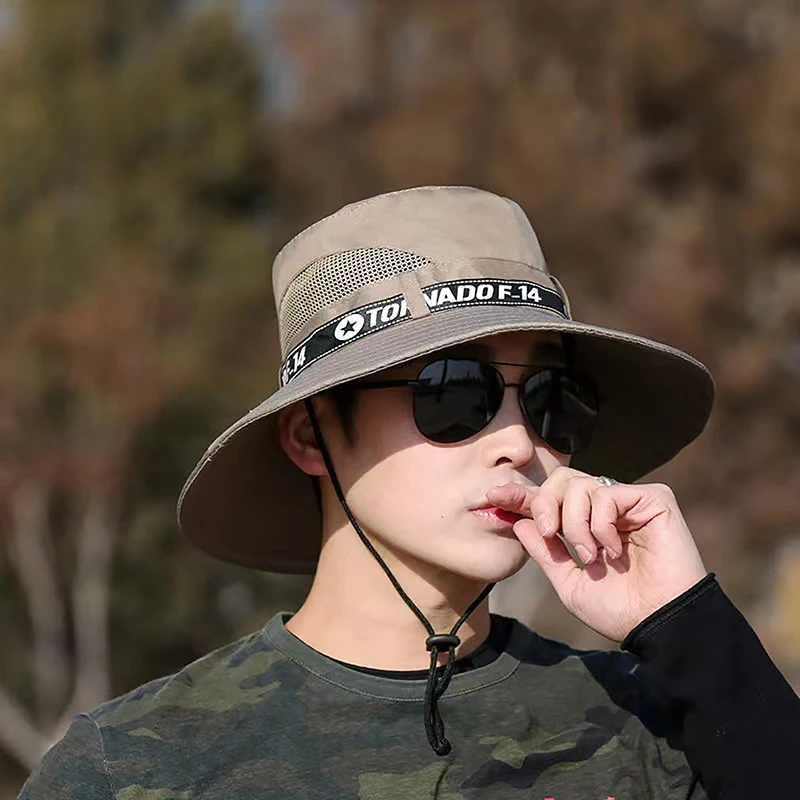 Men-Summer-Wide-Brim-Bucket-Hats-Fashion-Outdoor-Drawstring ...