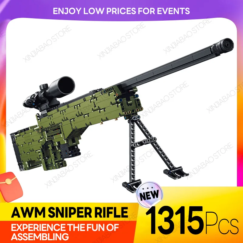 1315Pcs. Sniper Rifle Awm Blocks Model, M24 Blocks Rifle,Toys For Boys ...