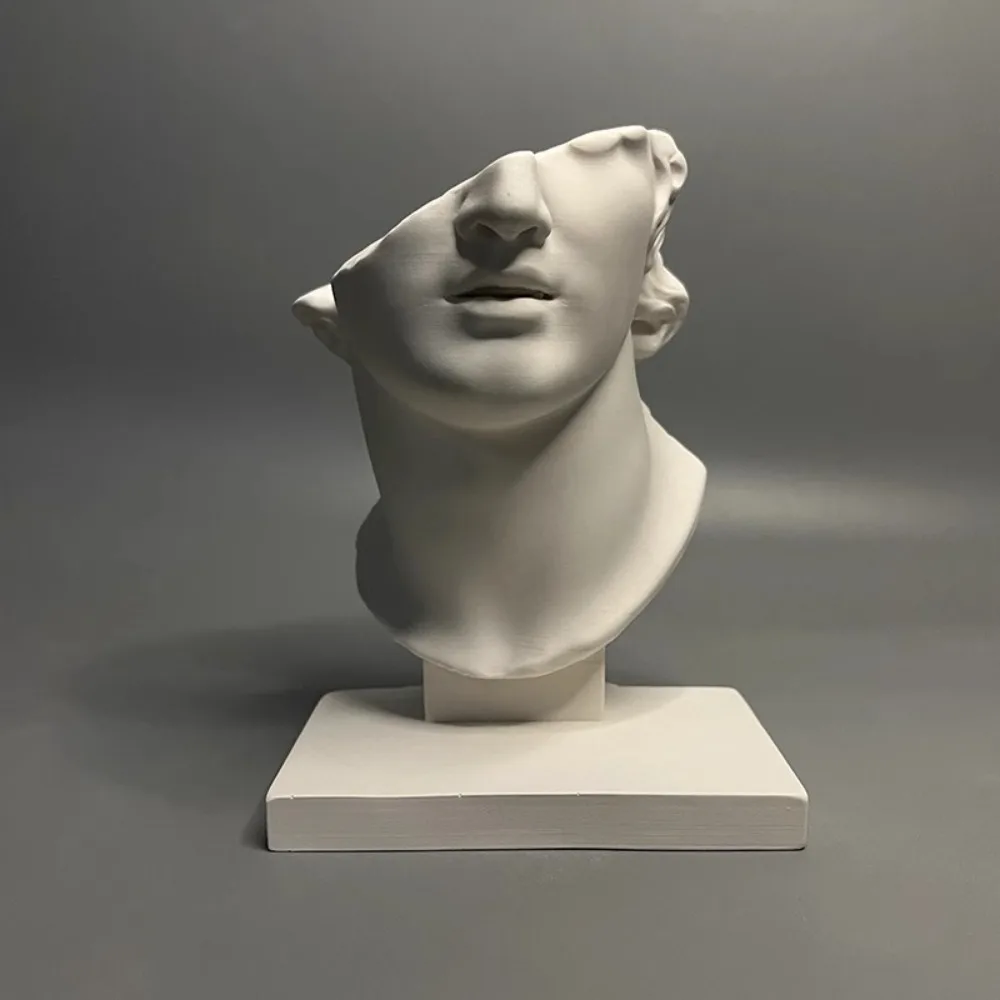 European Half Head Figures Plaster Statue Desk Decoration Artwork ...