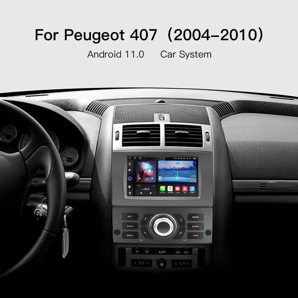 Kingchange-Car-Android-Auto-7-Radio-For-Peugeot-407-2004-2010-GPS ...