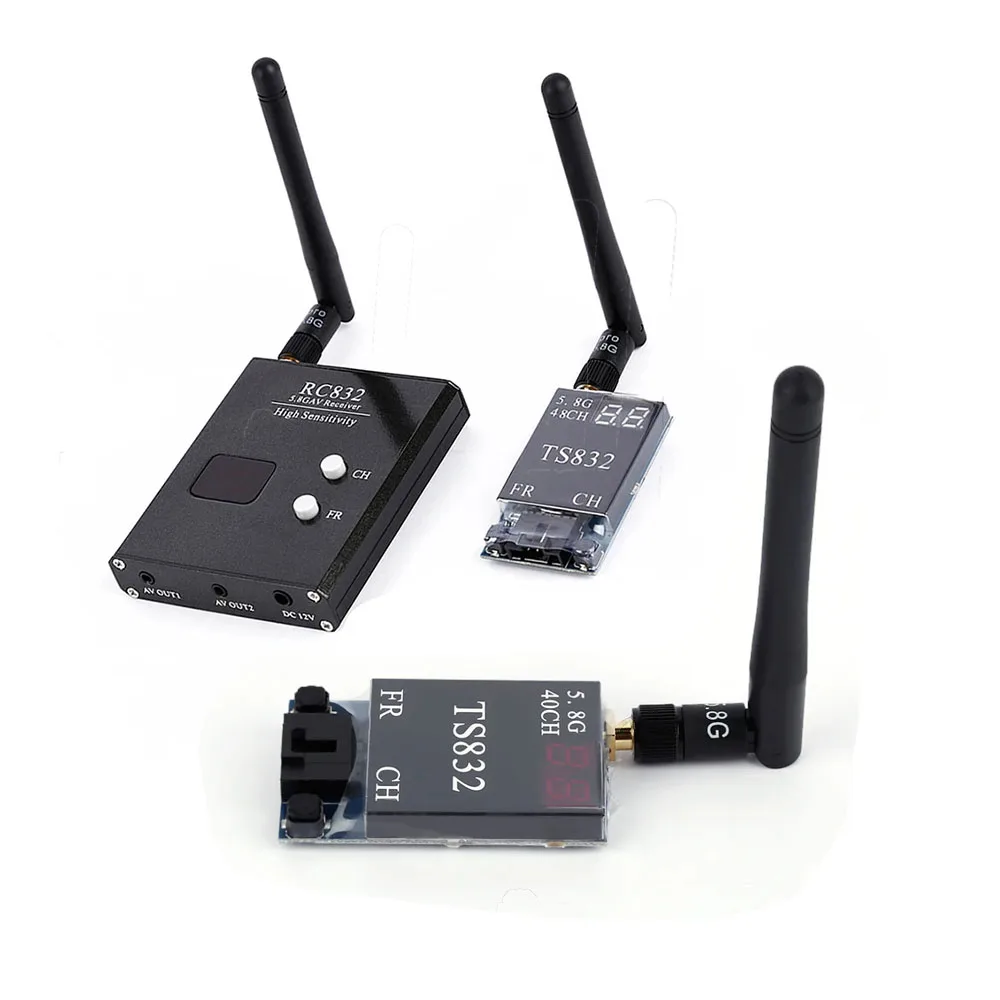 48CH / 40CH 5.8G 600mw 5km Wireless AV Transmitter TS832 +RC832/RC832H ...