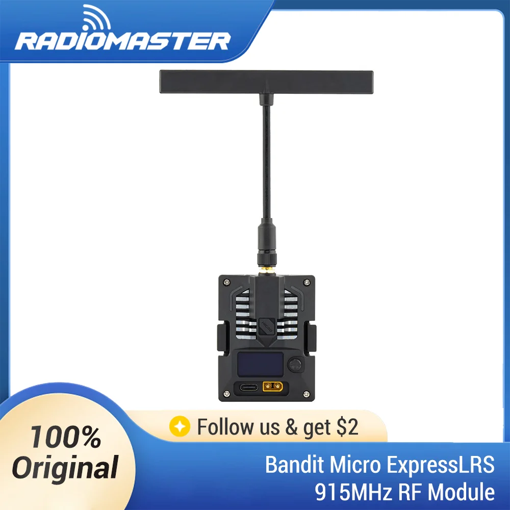 RADIOMASTER-Bandit-Micro-ExpressLRS-FCC-915MHz-RF-Module-BR3-Receiver-T-Antenna-For-FPV-Drone ...