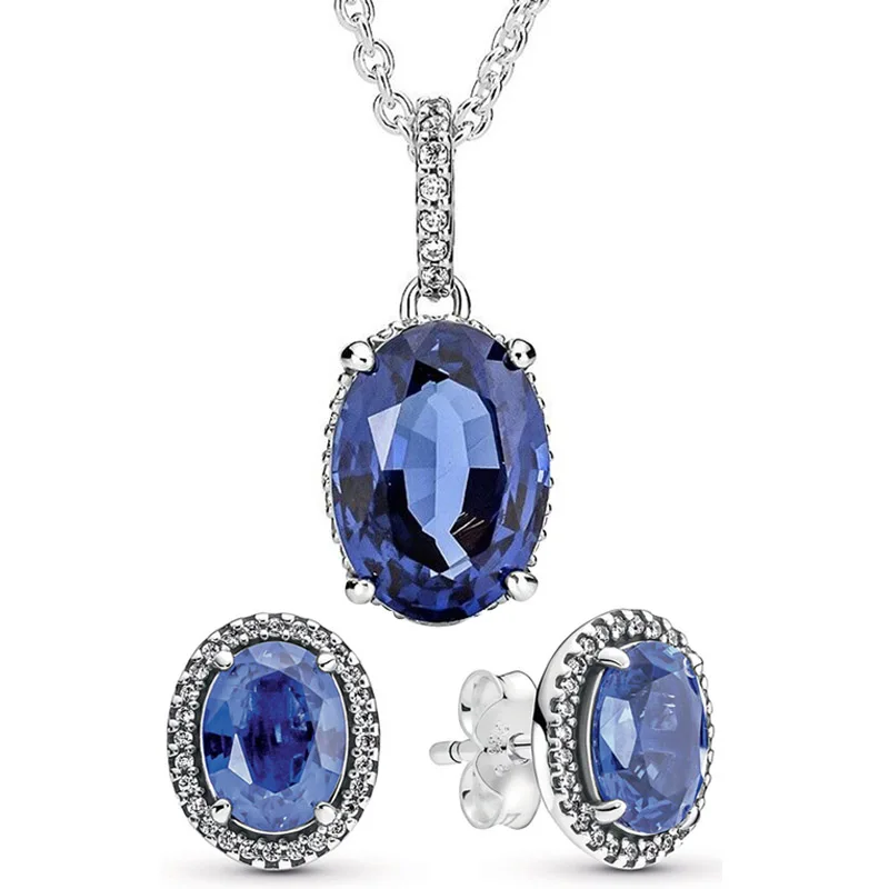 Conjunto-de-joyer-a-de-plata-de-ley-925-aut-ntica-collar-con-pendiente ...