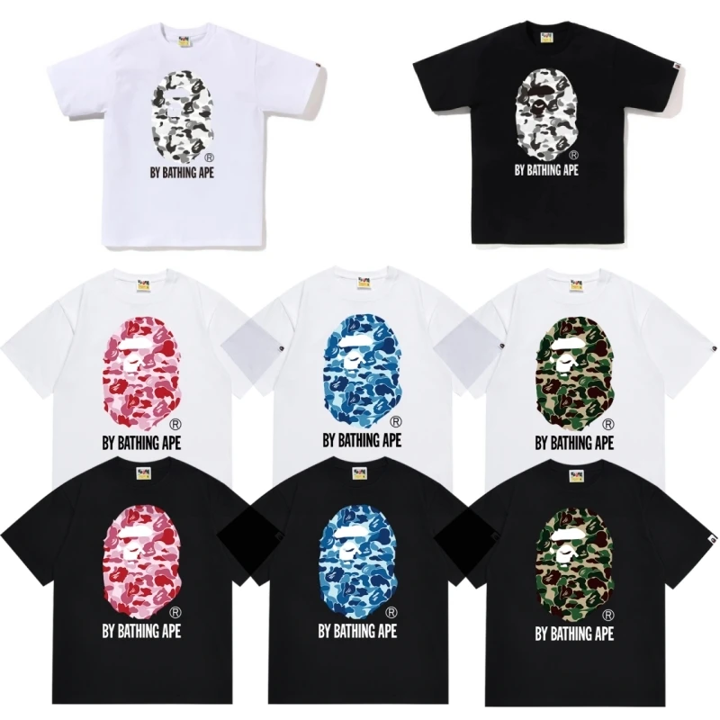 BAPE-Brands-Camiseta-de-cuello-redondo-para-hombre-y-mujer-ropa-de-moda ...