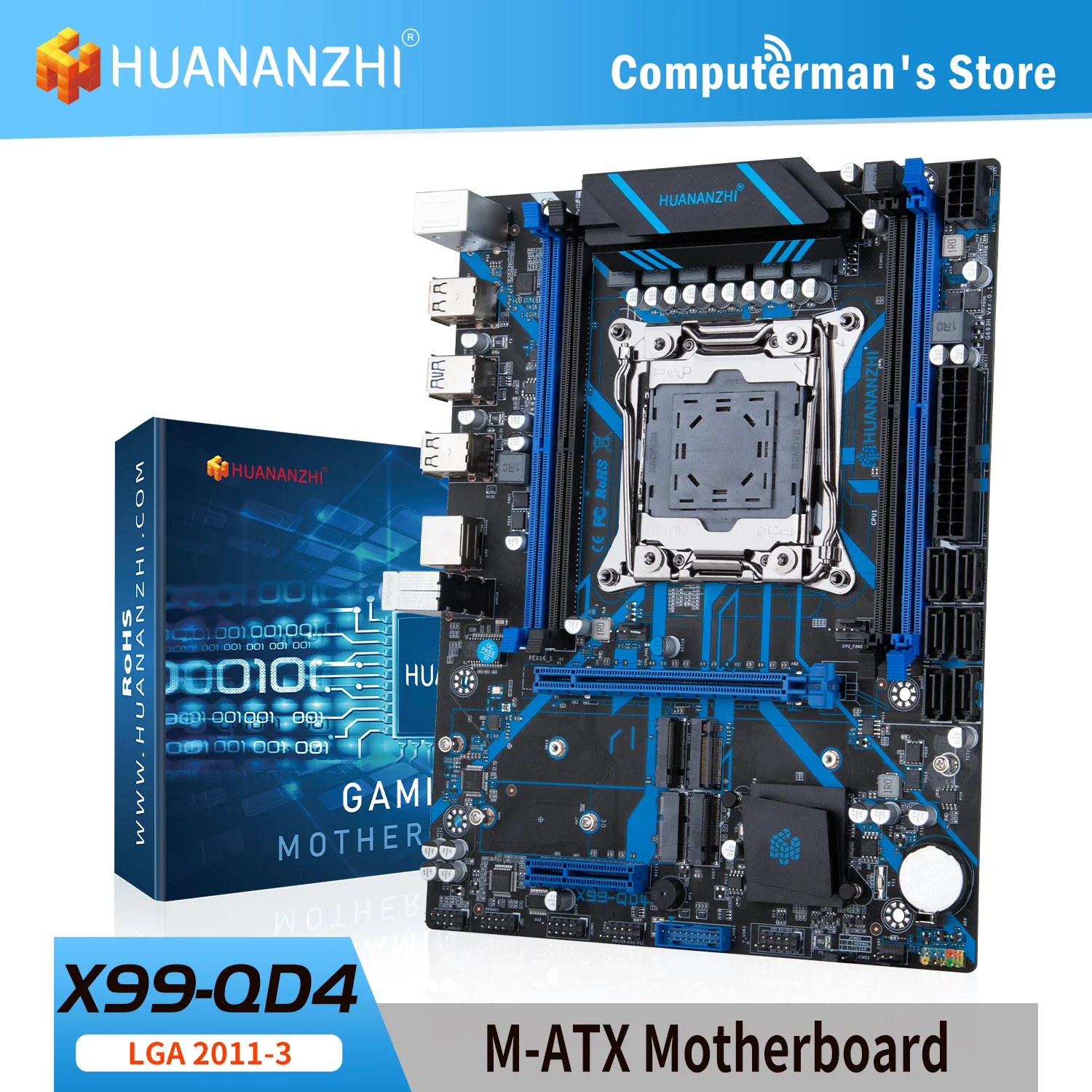 HUANANZHI-placa-base-QD4-compatible-con-todas-las-Series-Intel-XEON-E5 ...