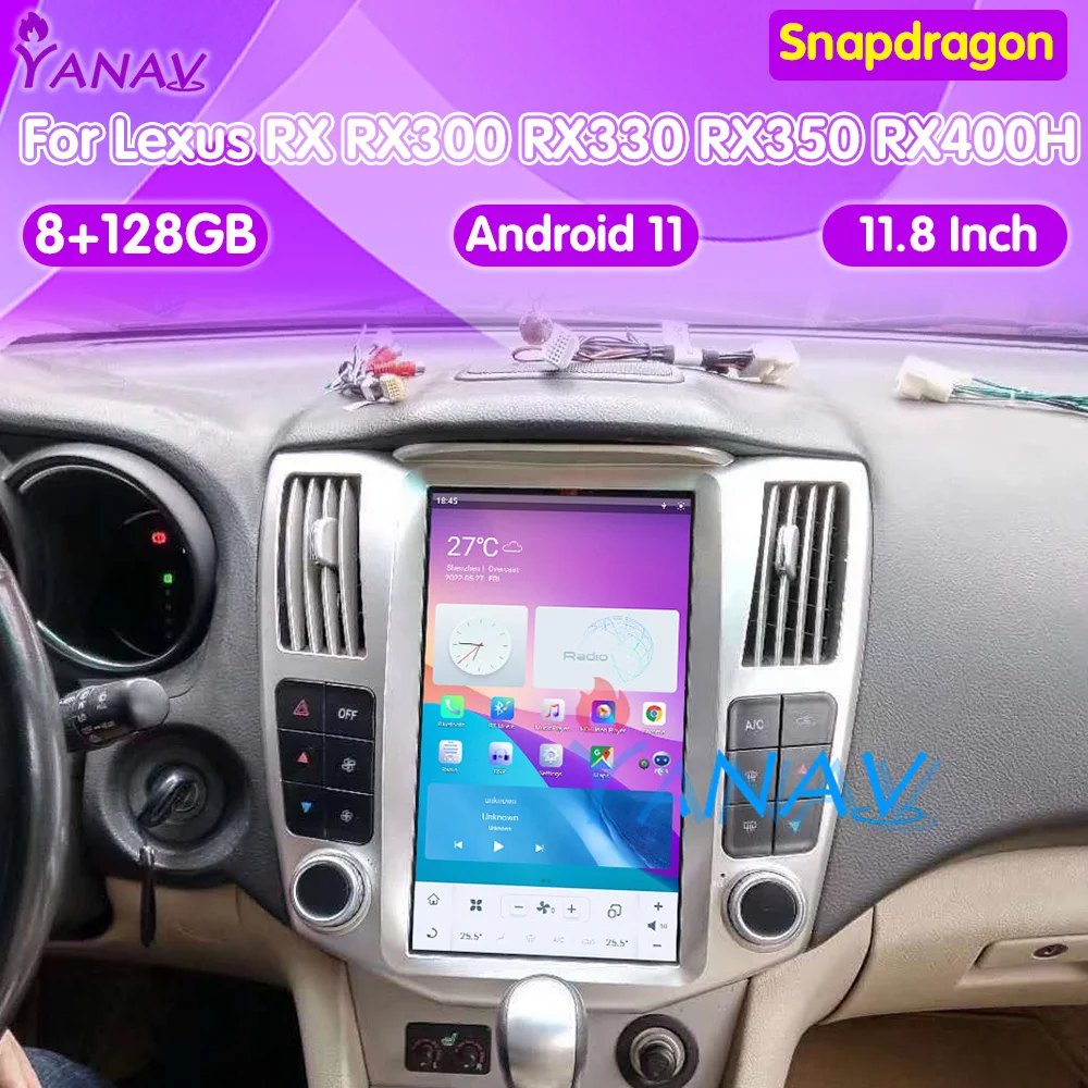 11.8 Car Radio Multimedia Player Car Gps Navigation For Lexus Rx Rx300 ...
