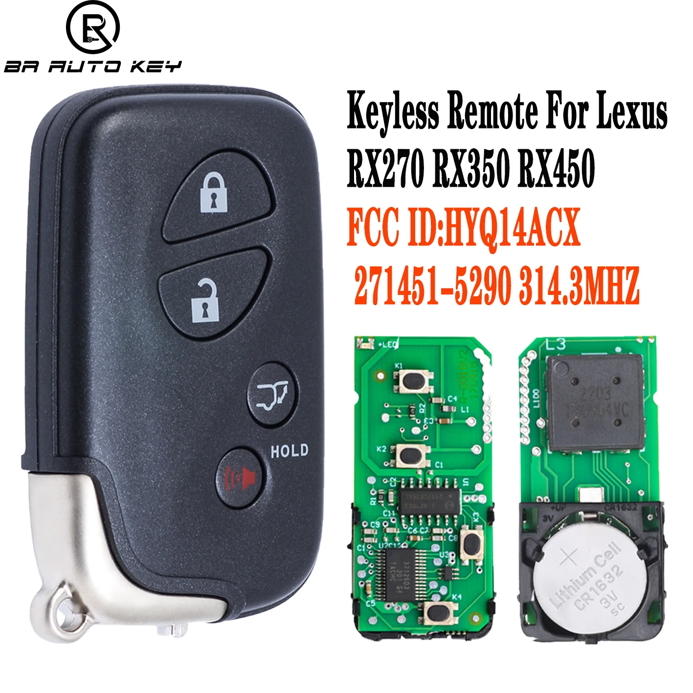 Aftermarket-4-Button-Remote-Car-Key-Fob-For-Lexus-RX270-RX300-RX350 ...