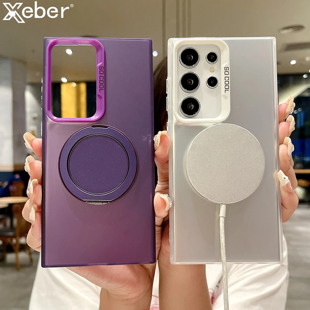 Luxury-Laser-Colorful-For-Magsafe-Magnetic-Holder-Case-For-Samsung-S24 ...