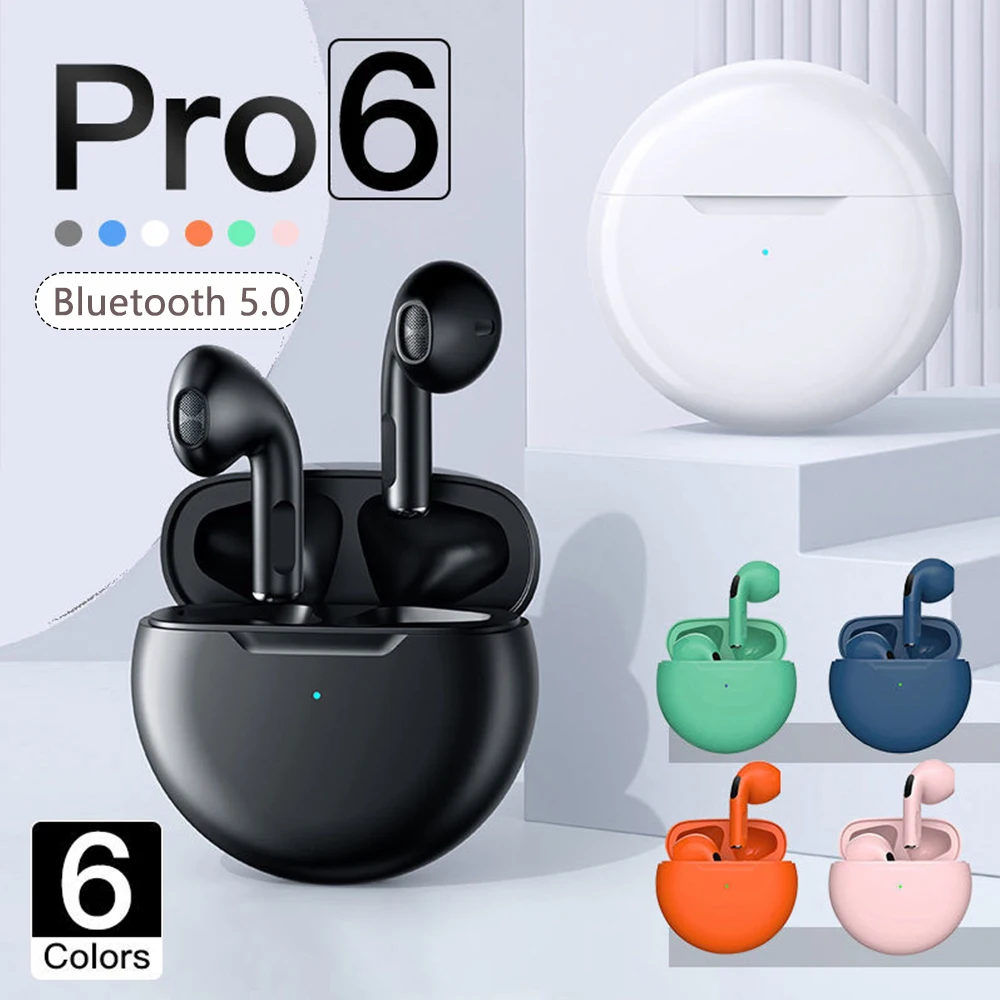 Air Pro6 Tws Wireless Headphones With Mic Fone Bluetooth Earphones Air Pro6 Tws Wireless Headphones With Mic Fone Bluetooth Earphones