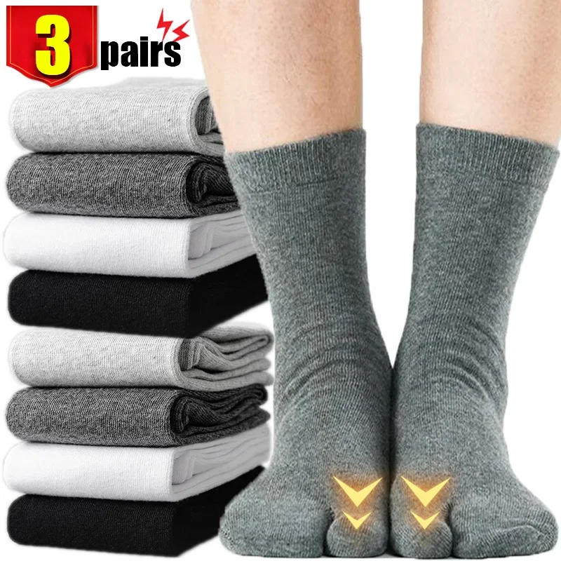 3Pairs-6Pcs-Two-toe-Socks-Women-Men-Sweaty-Nonslip-Split-Separate-Tabi ...