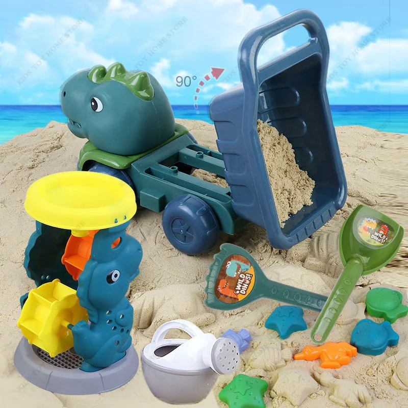 Juego-de-juguetes-de-playa-de-dinosaurios-para-ni-os-con-rastrillo-de ...