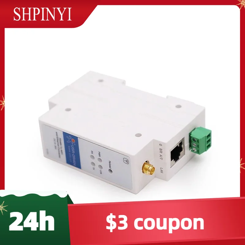 Din-Rail Serial Port RS485 To WiFi Ethernet Converter Device IOT Server ...