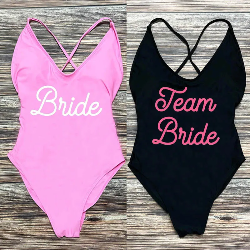 Team-Bride-Sexy-Padded-Swimsuit-Women-One-Piece-Swimwear-Lady ...