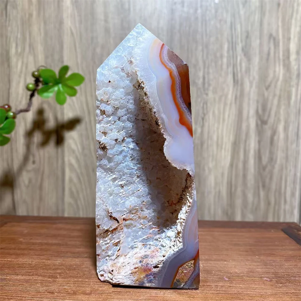 Natural Unique Red Carnelian Agate Raw Geode Crystal Quartz Tower Red ...