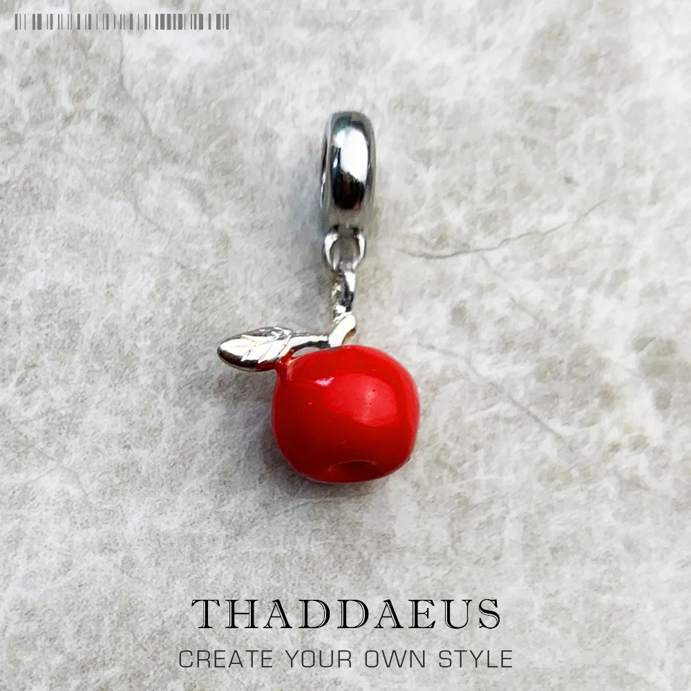 Sterling Silver 925 Charms Red Apple | Pendant Women Red | Red Apple ...