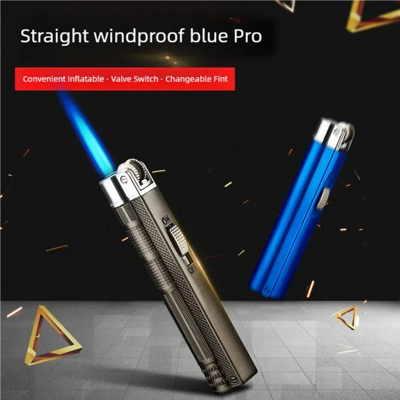 High temperature windproof straight jet lighter, grinding wheel lighter ...