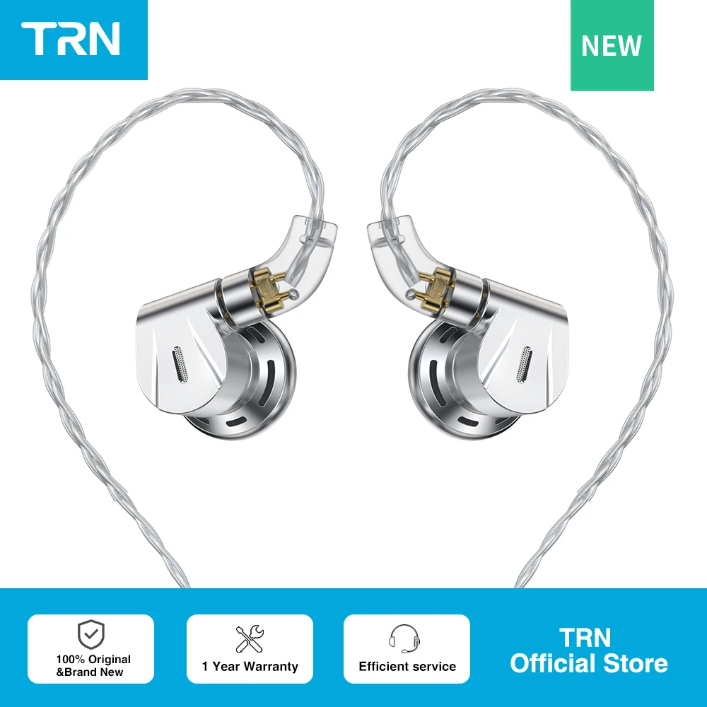 TRN-EMX-Dynamic-Headset-Driver-Flat-Head-Plug-Earburd-Bass-Metal-In-Ear ...