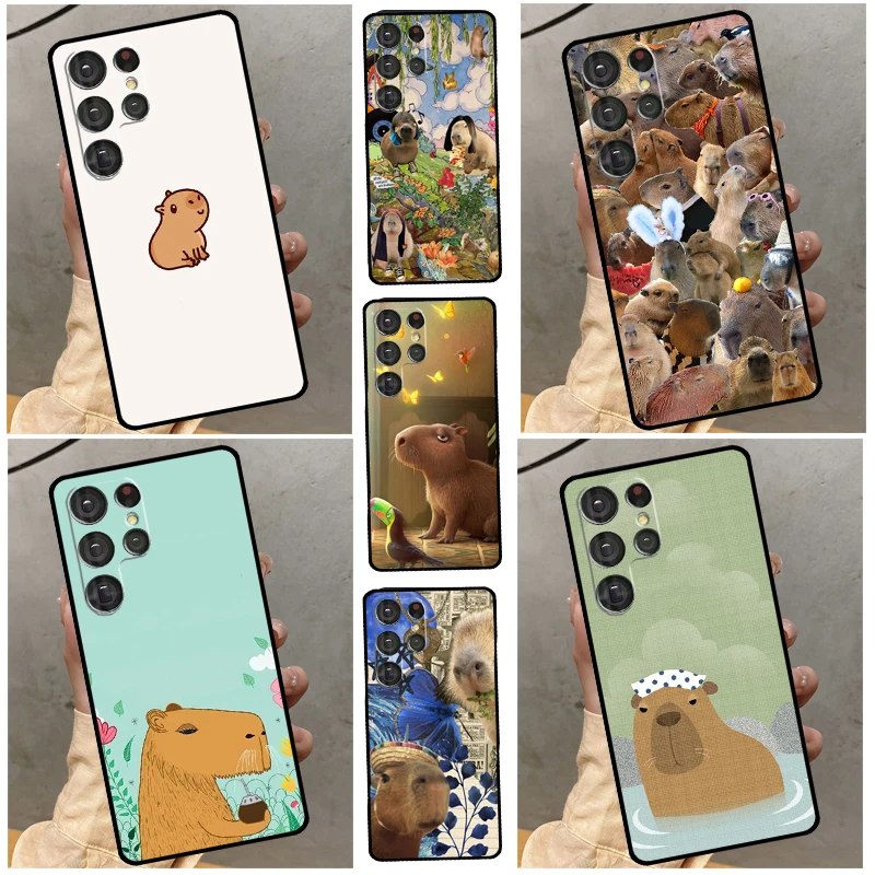 Capybara-Case-For-Samsung-Galaxy-S22-S23-Ultra-S21-S20-FE-S9-S10-Note ...