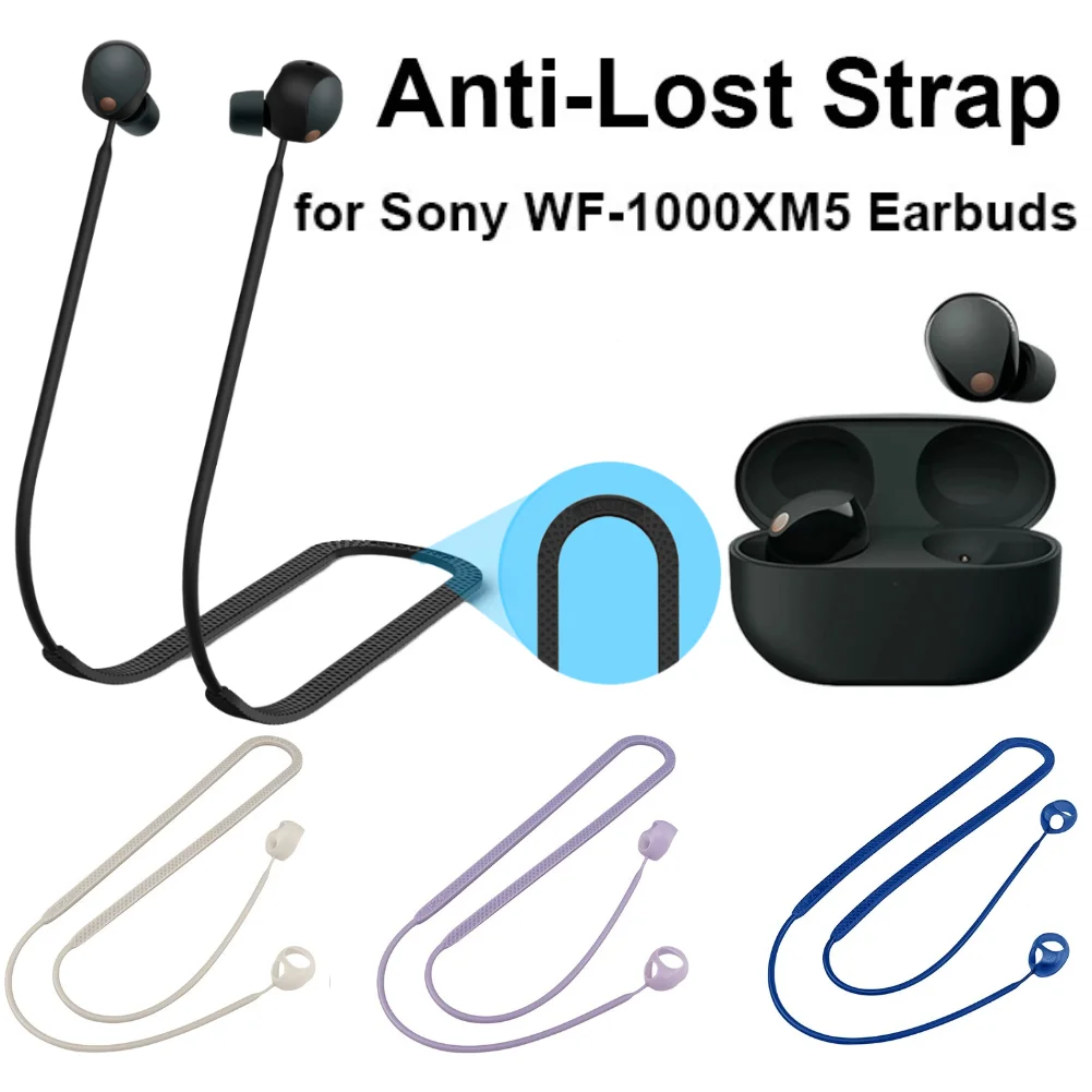 Anti-Lost Strap Anti Fall Silicone Lanyard Anti Slip Headphones Neck ...