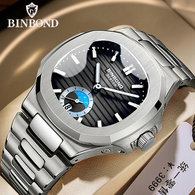 BINBONG-Reloj-de-negocios-para-hombre-cron-grafo-de-cuarzo-de-acero ...