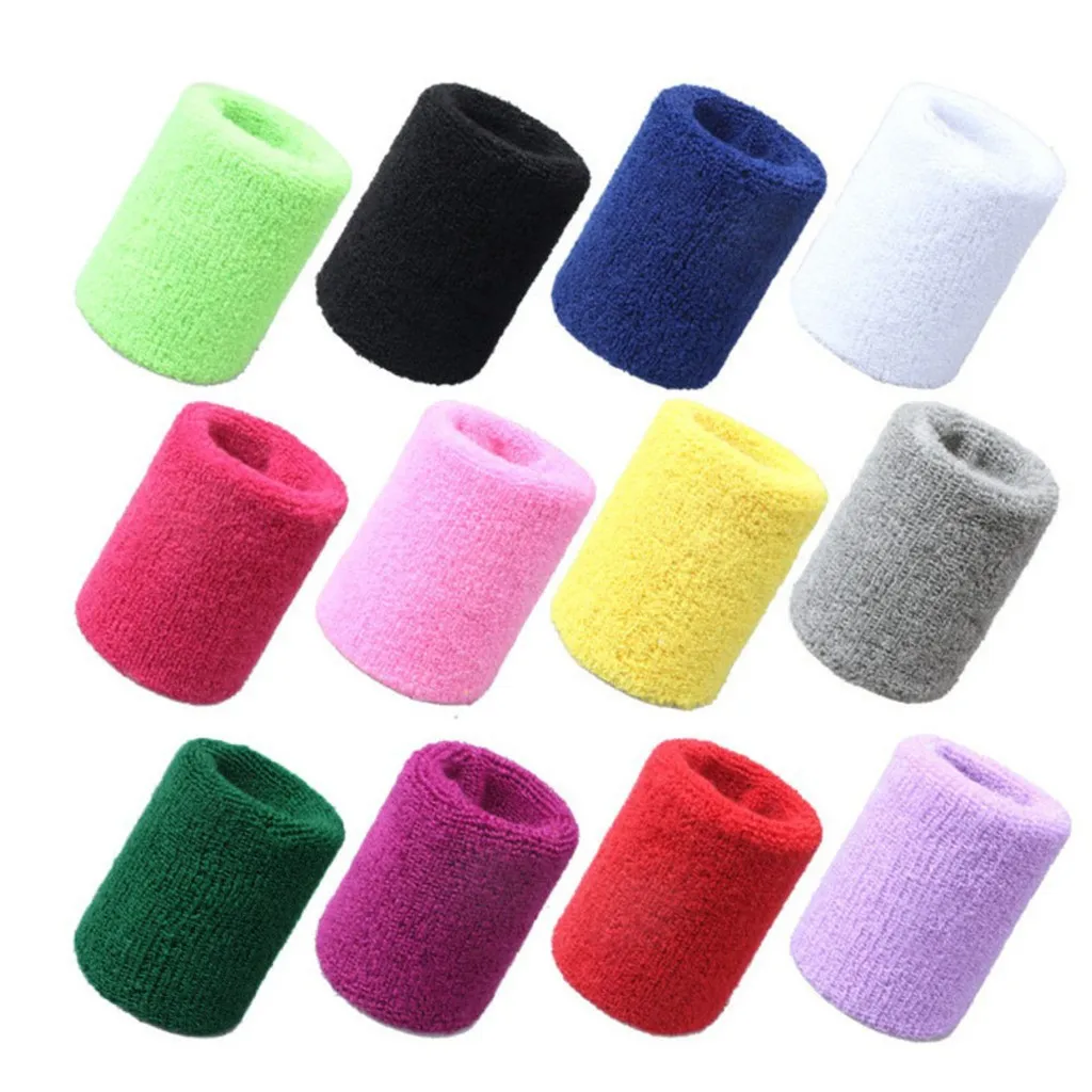 1PC-Colorful-Cotton-Unisex-Sport-Sweatband-Wristband-Wrist-Protector ...