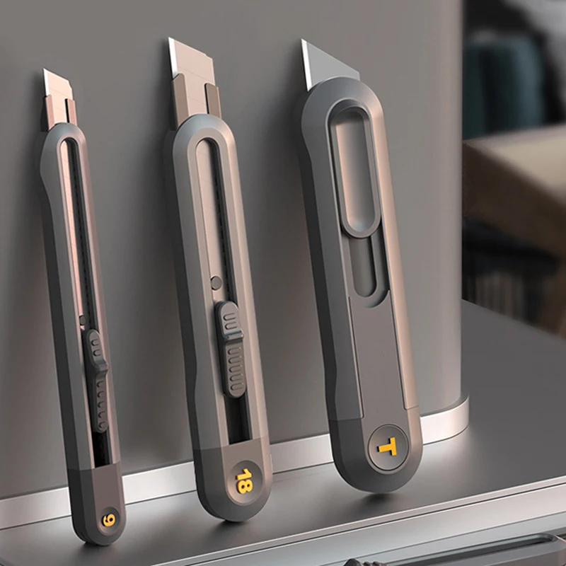 New-Snap-off-Utility-Knife-Mini-Retractable-Box-Cutters-Steel-Blades ...