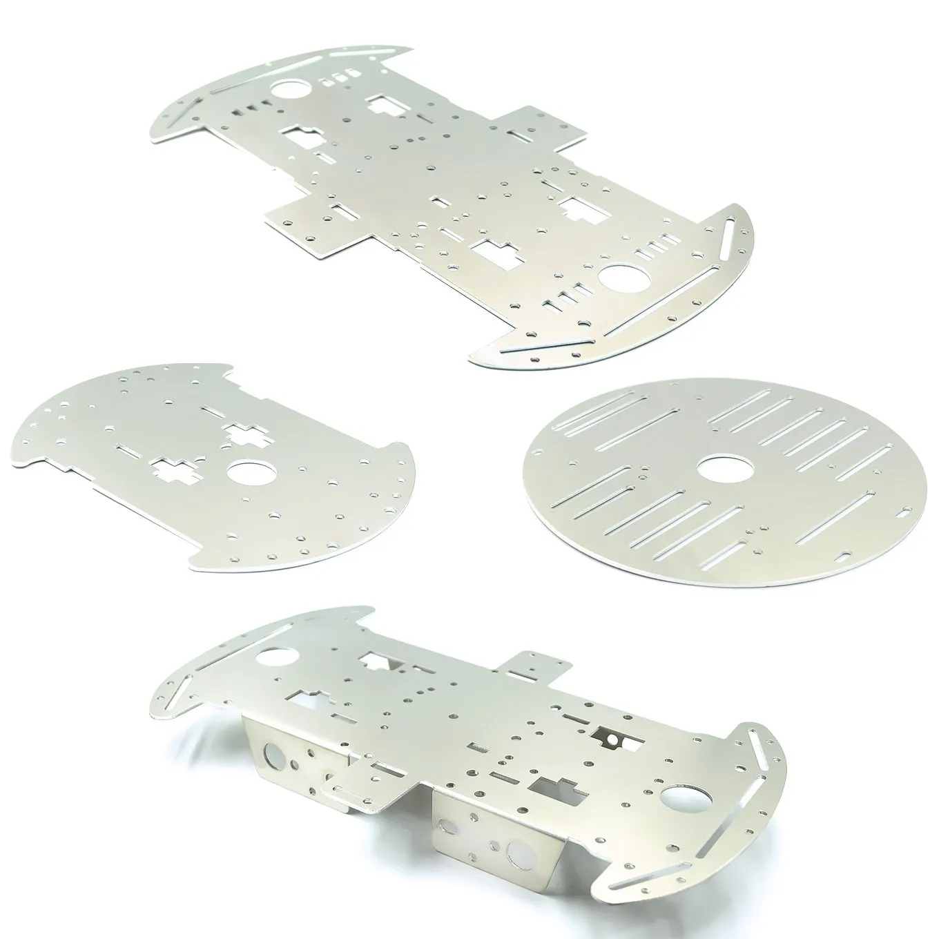 4WD four wheel intelligent car chassis 1.5mm aluminum alloy chassis ...