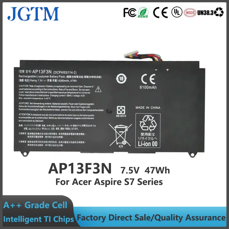 AP13F3N Laptop Battery for Acer Aspire S7 S7-391-6822 S7-392-9460 S7 ...
