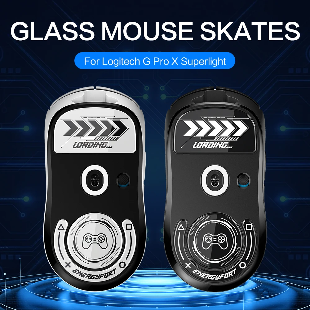 Rounded Curved Edges Glasss Mouse Skates Mouse Pads Sticker for ...