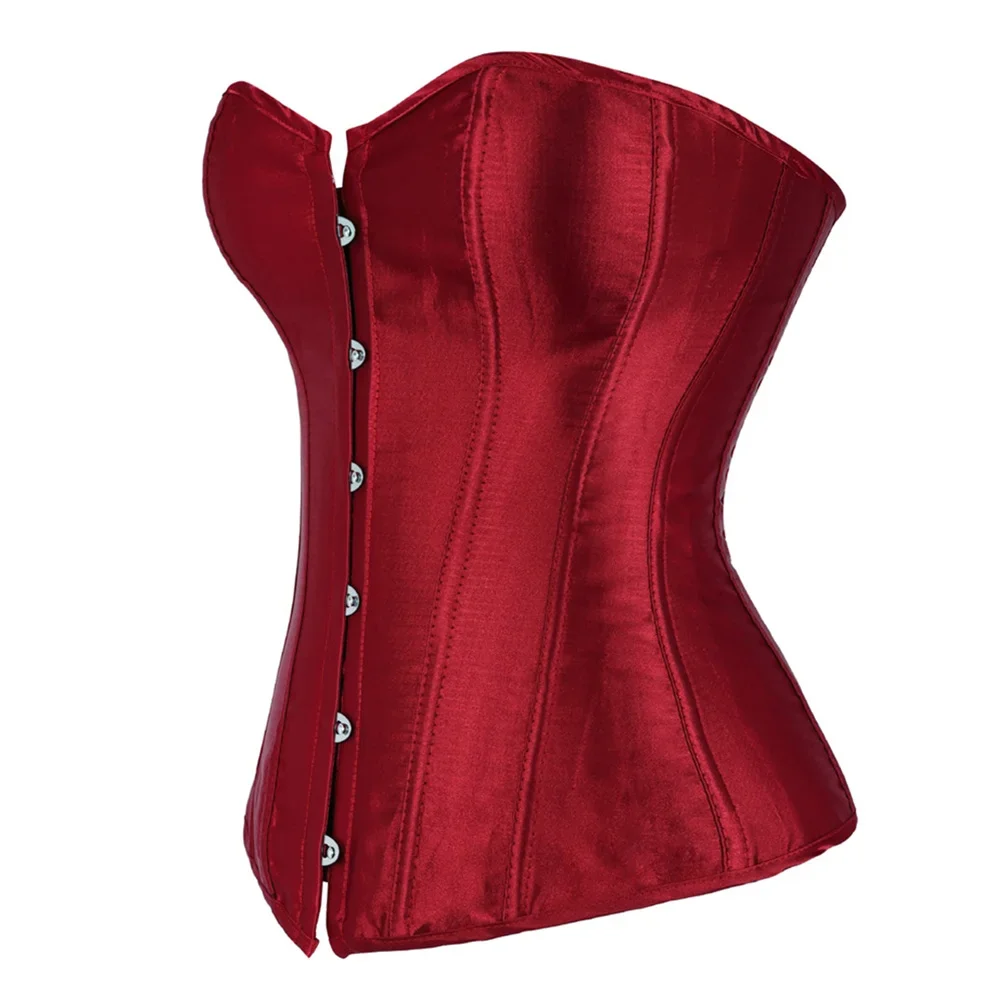 Women-Corsets-Lace-Up-Bond-Bustiers-Satin-Corset-Casual-Bustier-Vintage ...