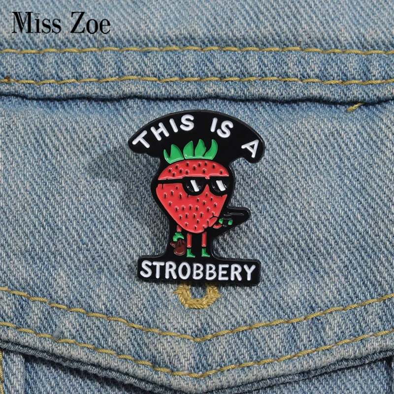 Cool-Strawberry-Killer-Enamel-Pins-Custom-THIS-A-THIS-STROBBERY ...