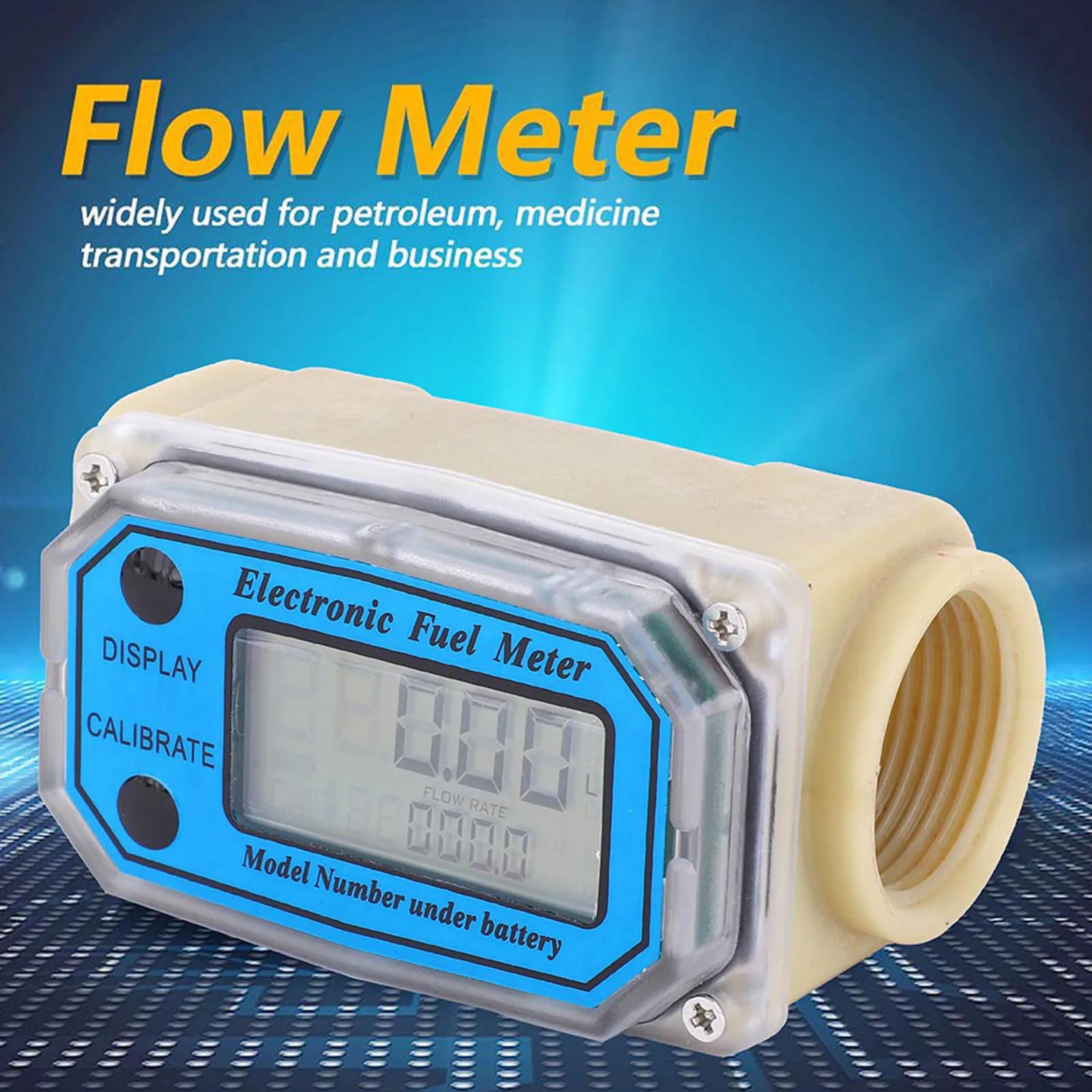 Meter Diesel Flowmeter Mini Digital Turbine Flowmeter Diesel Fuel Meter ...