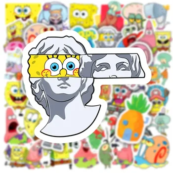 50pcs Variety of Cartoon and Anime Cute SpongeBob SquarePants Paistar ...