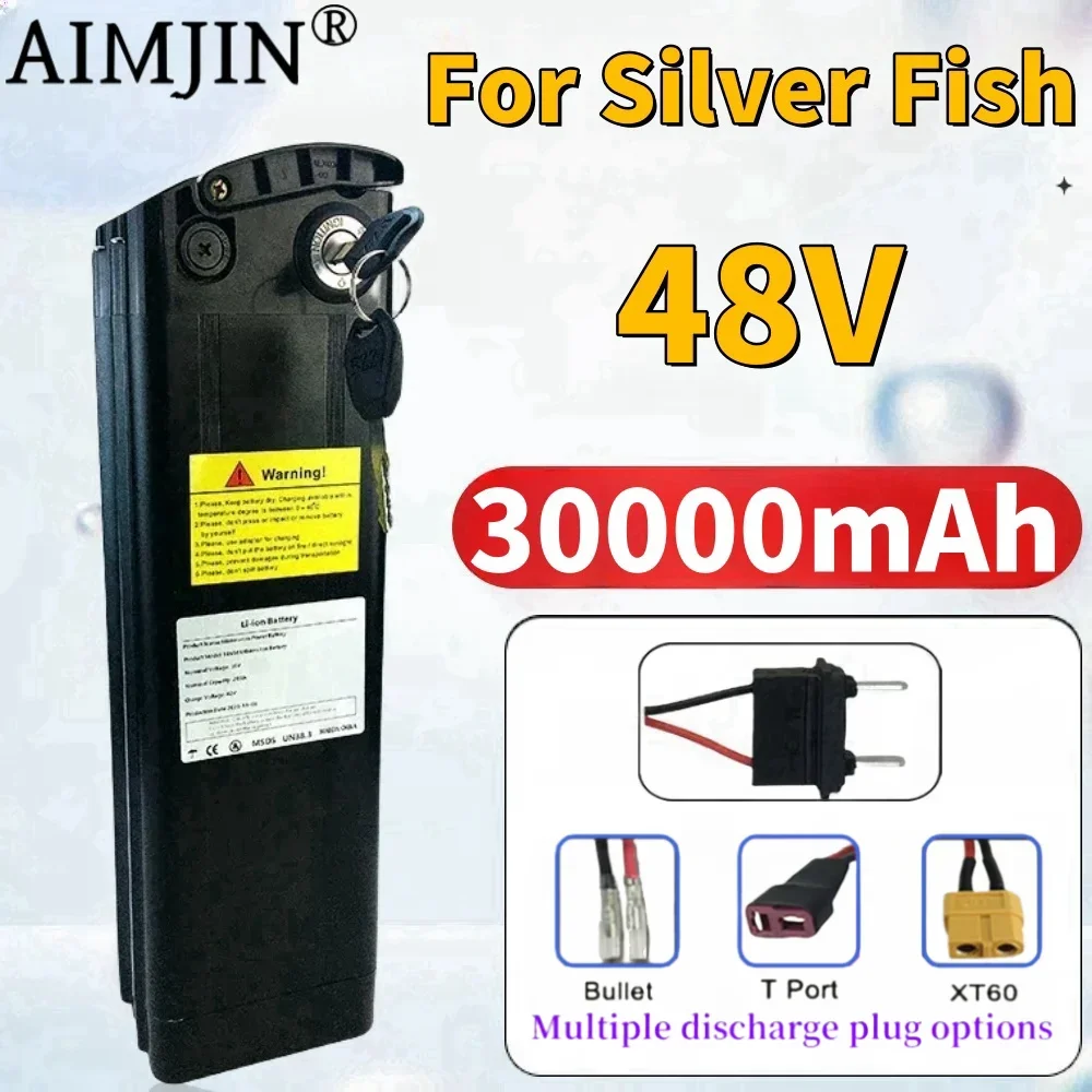 48V-30000mAh-bicycle-Battery-for-Silverfish-700W-500W-18650-Lithium-ion ...