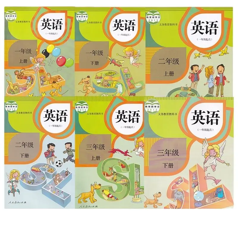 6-Books-Set-Primary-School-English-Textbook-Grade-1-3-Student-Learning ...