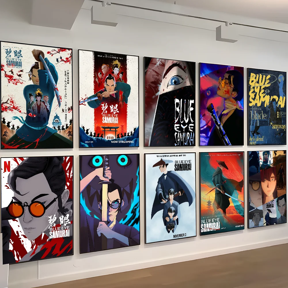 Blue-Eye-Samurai-DIY-Sticky-Poster-Vintage-Room-Bar-Cafe-Decor-Home ...