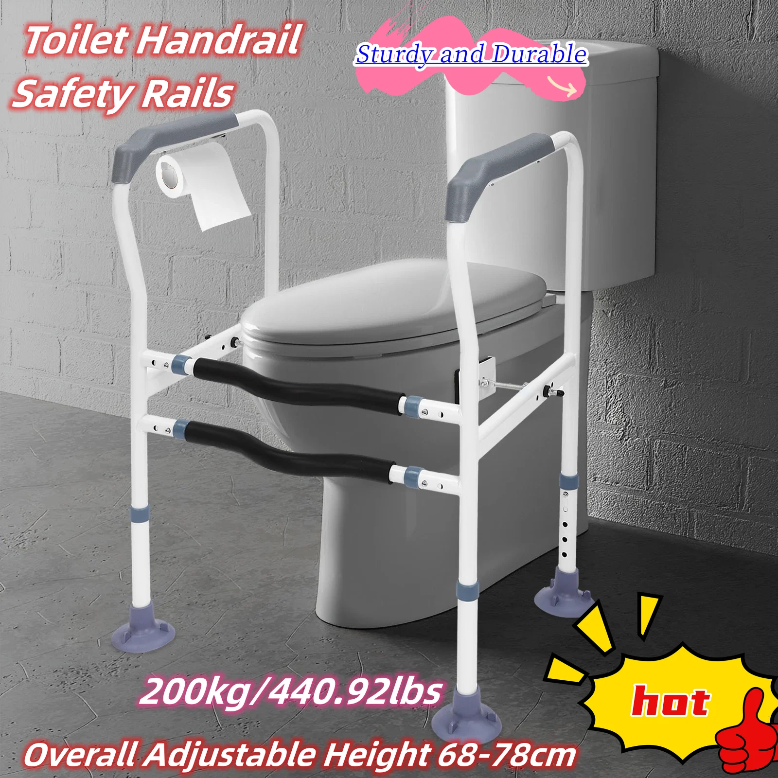 200kg-Handrail-Toilet-Safety-Rails-WC-Safety-Frame-for-Elderly-Bathroom ...
