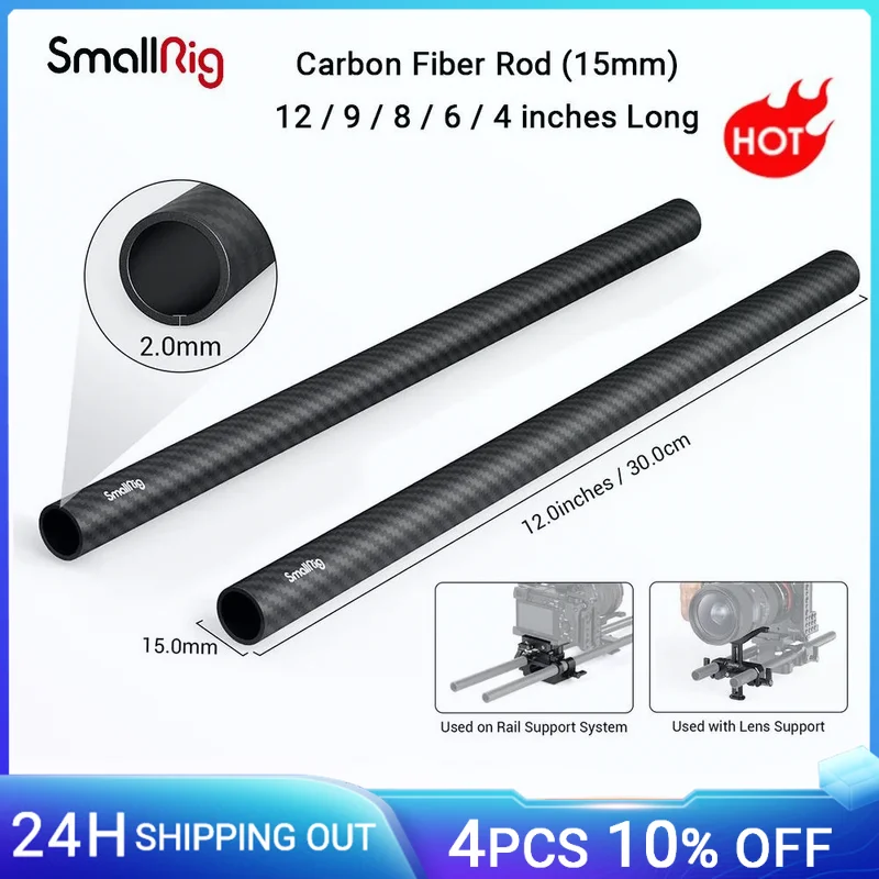 SmallRig-15mm-Carbon-Fiber-Rod-for-15mm-Rod-Support-System-Non-Thread ...