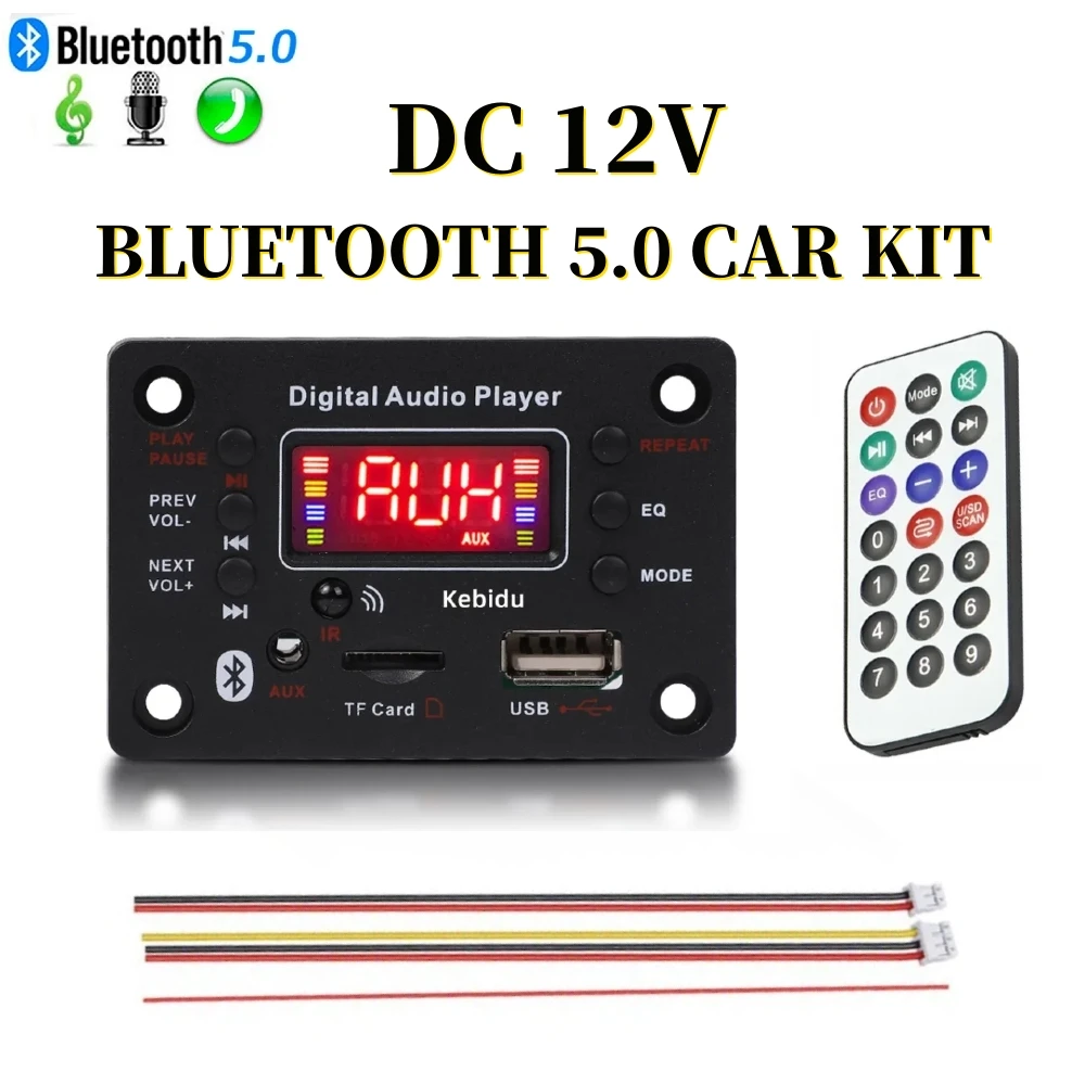 Bluetooth-5-0-MP3-WMA-Decoder-Board-DC-12V-Wireless-Car-Audio-USB-TF-FM ...