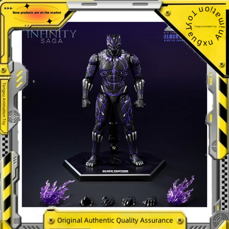 Threezero DLX Black Panther Kinetic Recharge Marvel Action Figure Gift ...