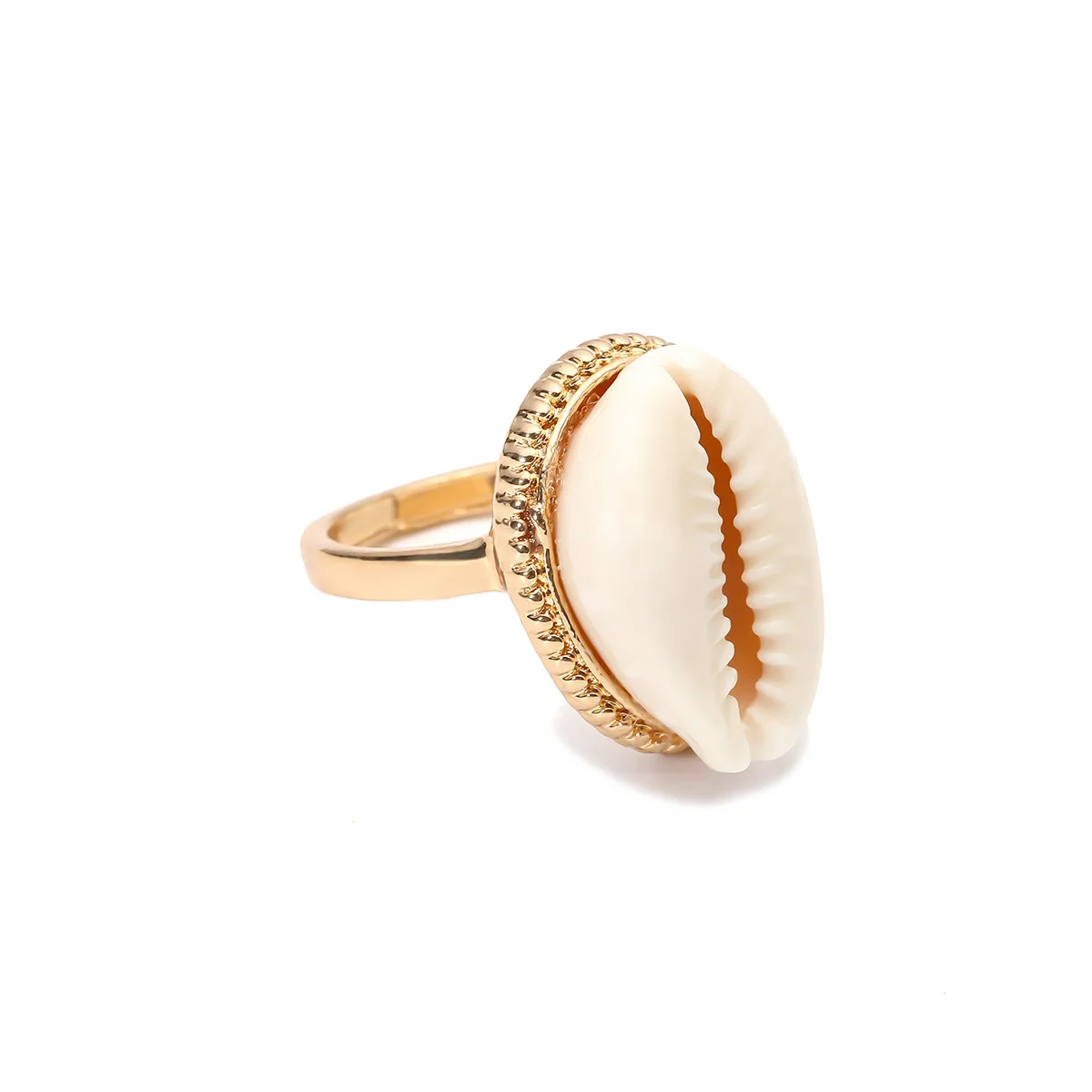 Bohemian-Natural-Shell-Rings-For-Women-New-Gold-Silver-Color-Metal-Resizable-Ring-Female-Summer ...