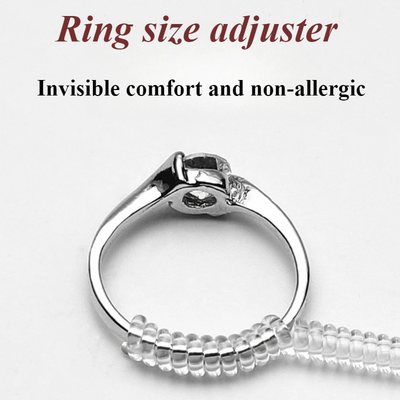 4pcs/Set Ring Size Reducer Tools Spiral Spring Based Rings Adjust ...