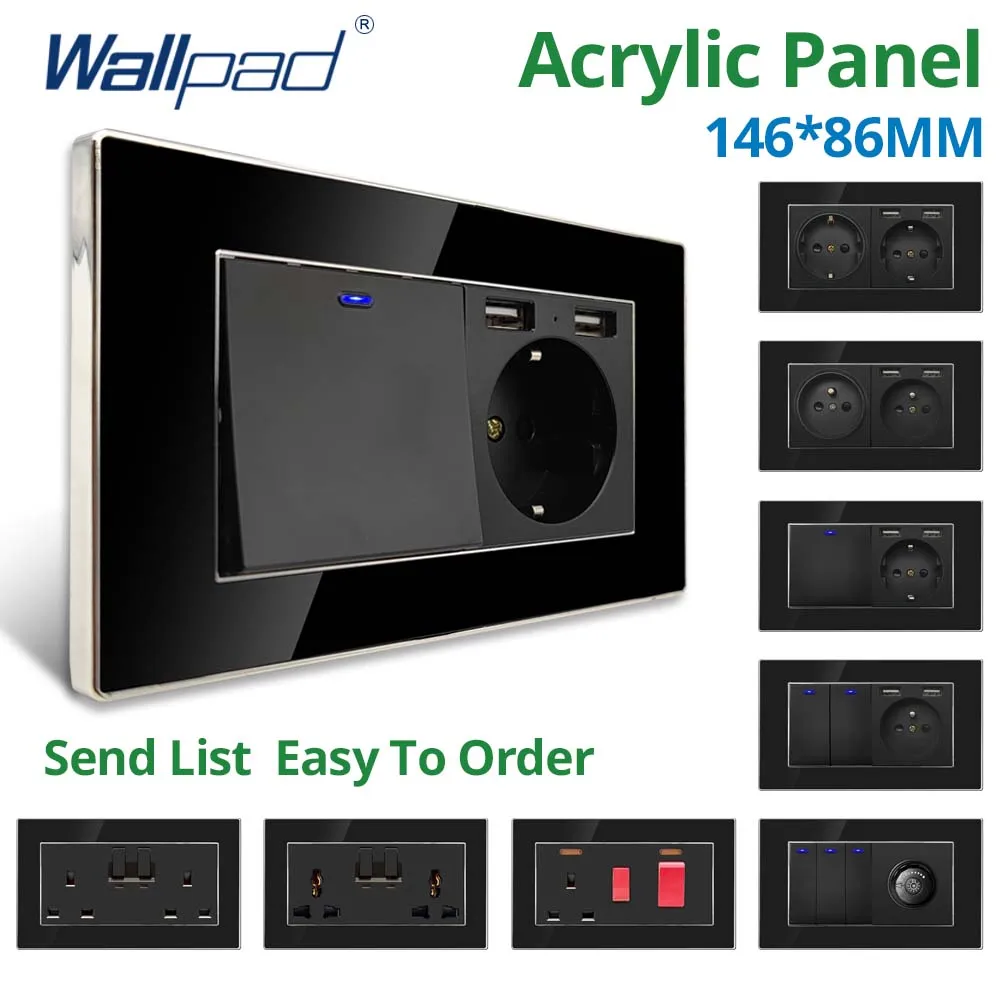 Wallpad-Black-Acrylic-Panel-With-Silver-Border-Wall-Light-Switch-LED-Indicator-USB-EU-Socket-5.jpg