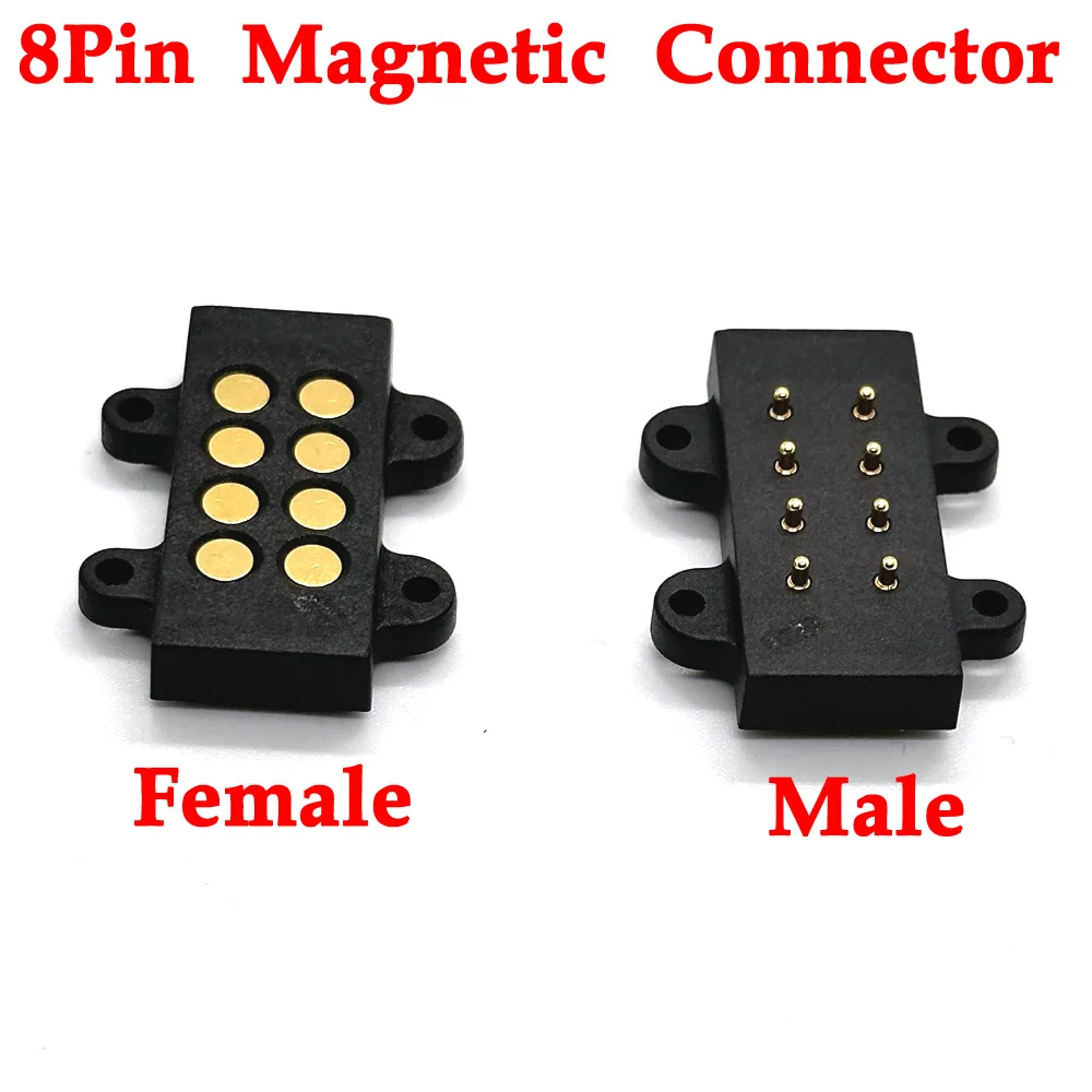 6 pin 8 Pin magnetic connector Spring Loaded Magnetic Pogo Pin Magnets ...