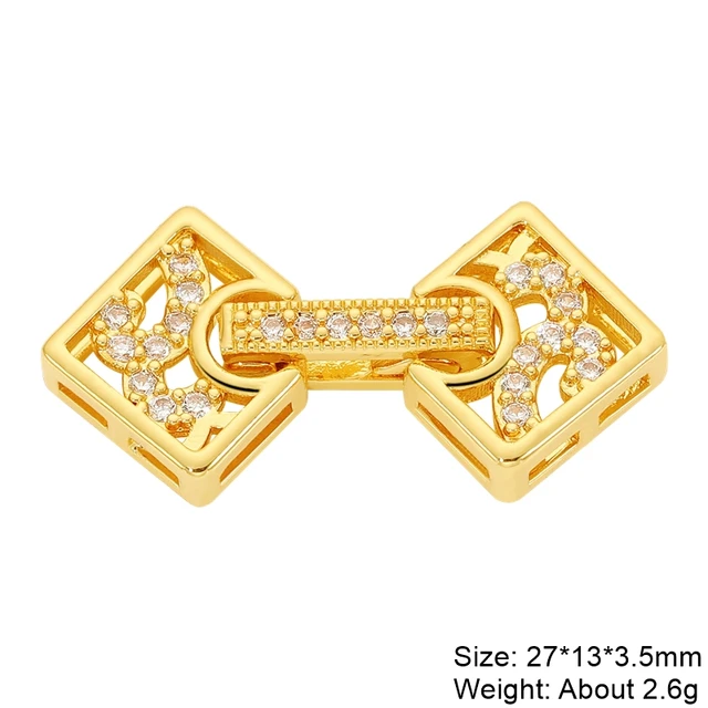 Juya DIY 18K Gold Plated Creative Closure Fasteners Lock Clasps ...