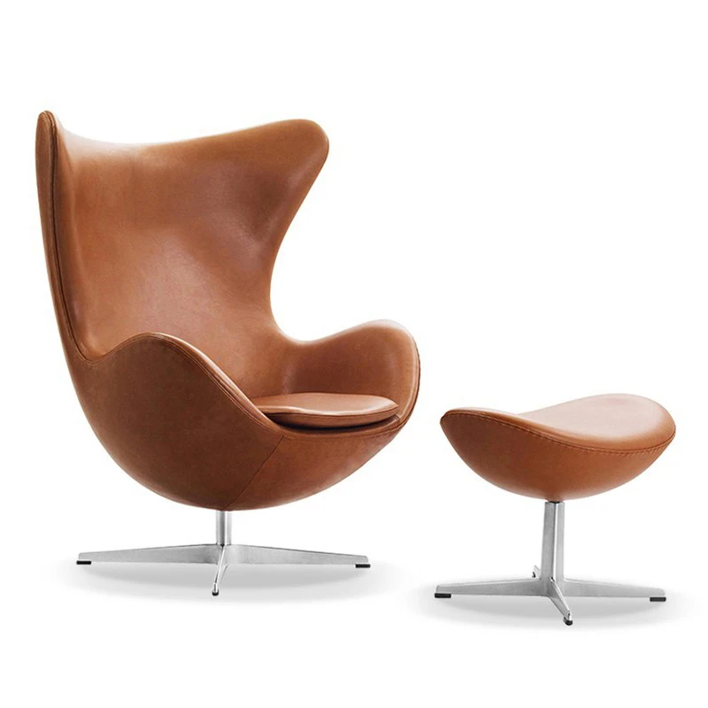 Single-person-sofa-Chair-Leather-Eggshell-Modern-Simple-Leisure-Living ...